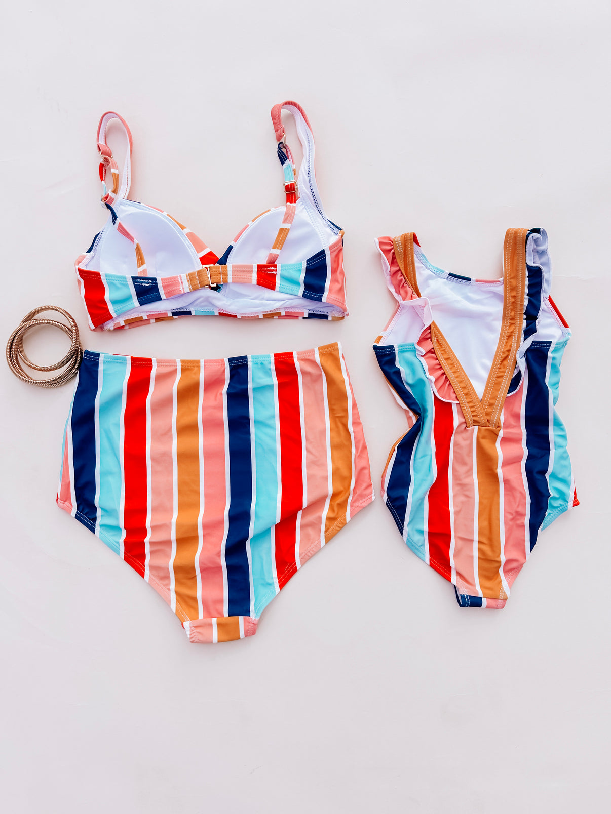 Multi Striped Family Matching Swimwear | Fun & Stylish