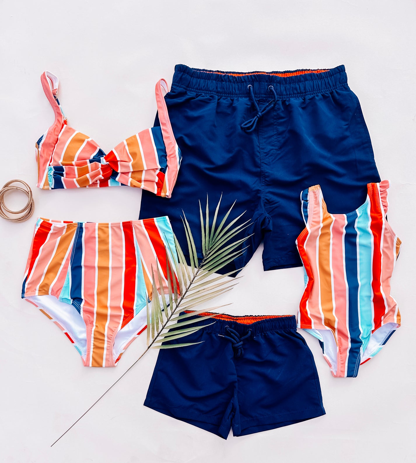 Multi Striped Family Matching Swimwear | Fun & Stylish