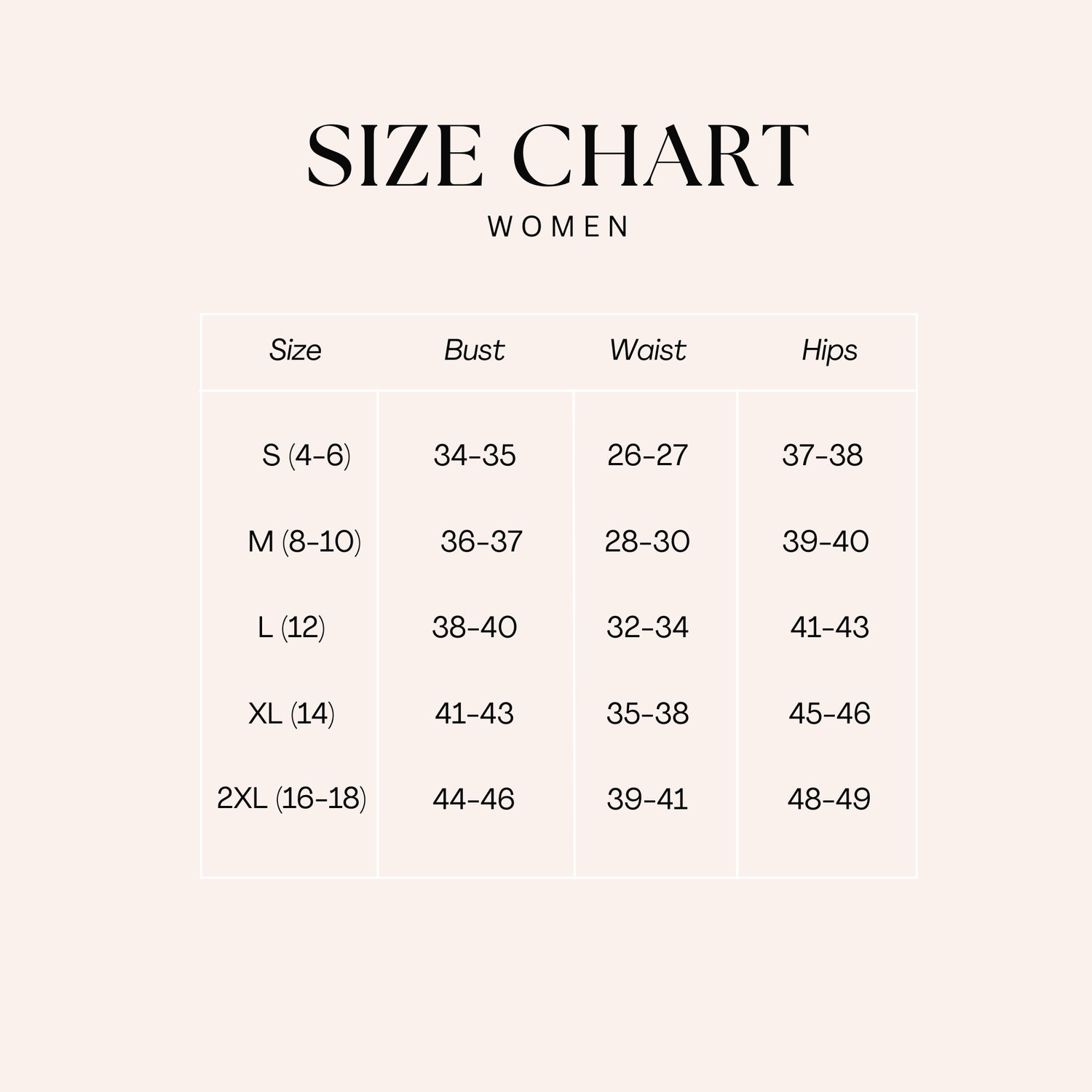 Size Guide | Find Your Perfect Fit for Fashion