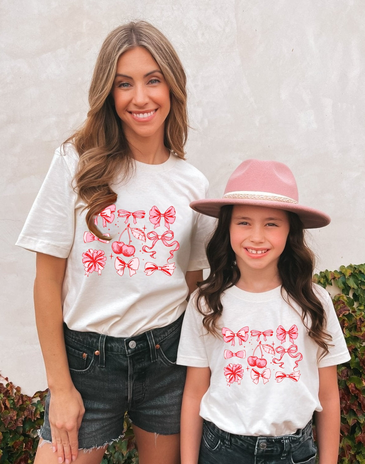 Cutesy Bows Mommy and Me Matching Shirts | Matching Outfits